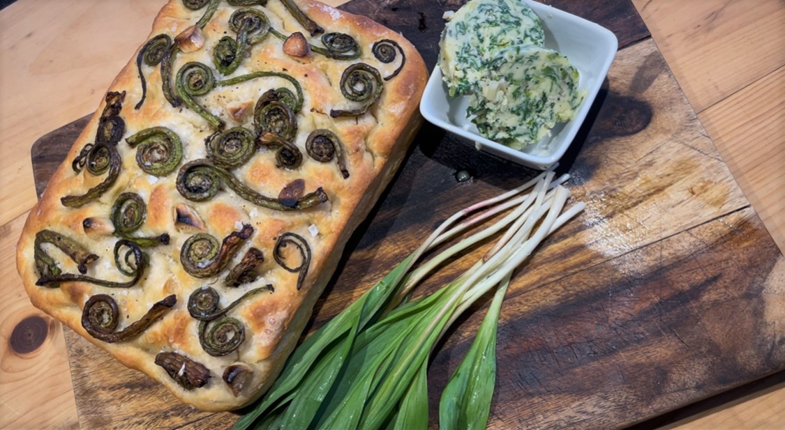 How to Bake Focaccia with Fiddlehead Ferns – Center of the Plate | D ...